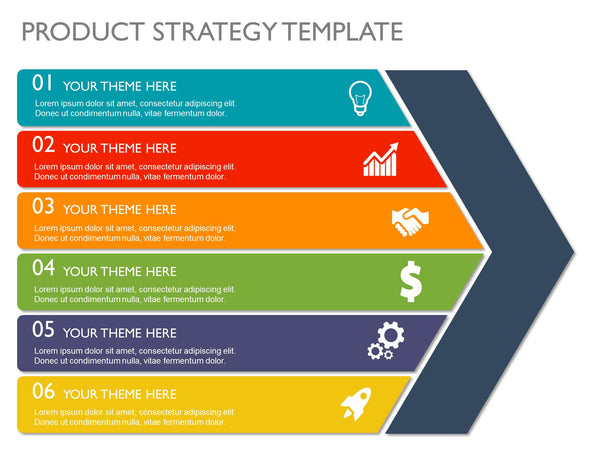 Colourful Arrows | Product Strategy Templates | My Product Roadmap