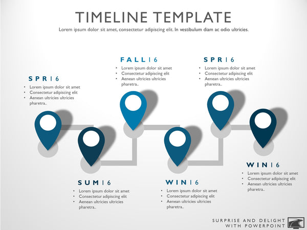 6 Phase Marker Timeline | Project Timeline Templates &VerticalSeparator ...