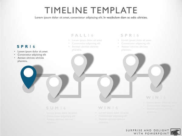 6 Phase Marker Timeline | Project Timeline Templates &VerticalSeparator ...
