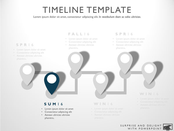 6 Phase Marker Timeline | Project Timeline Templates &VerticalSeparator ...