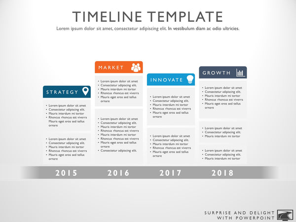 4 Phase Column Timeline | Project Timeline Templates &VerticalSeparator ...