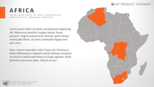 Africa | World Map Templates | My Product Roadmap