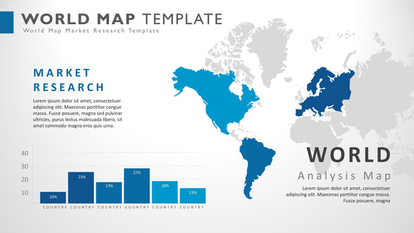 World & Bar Chart | World Map Templates | My Product Roadmap